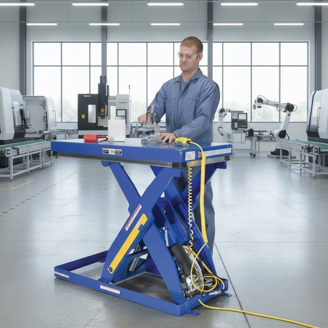 Vestil Steel Electric Hydraulic Lift Table 24 In. x 48 In. 2000 Lb. Ca
